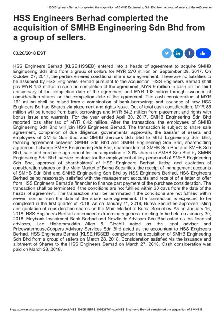 News – SMHB Corporate Website